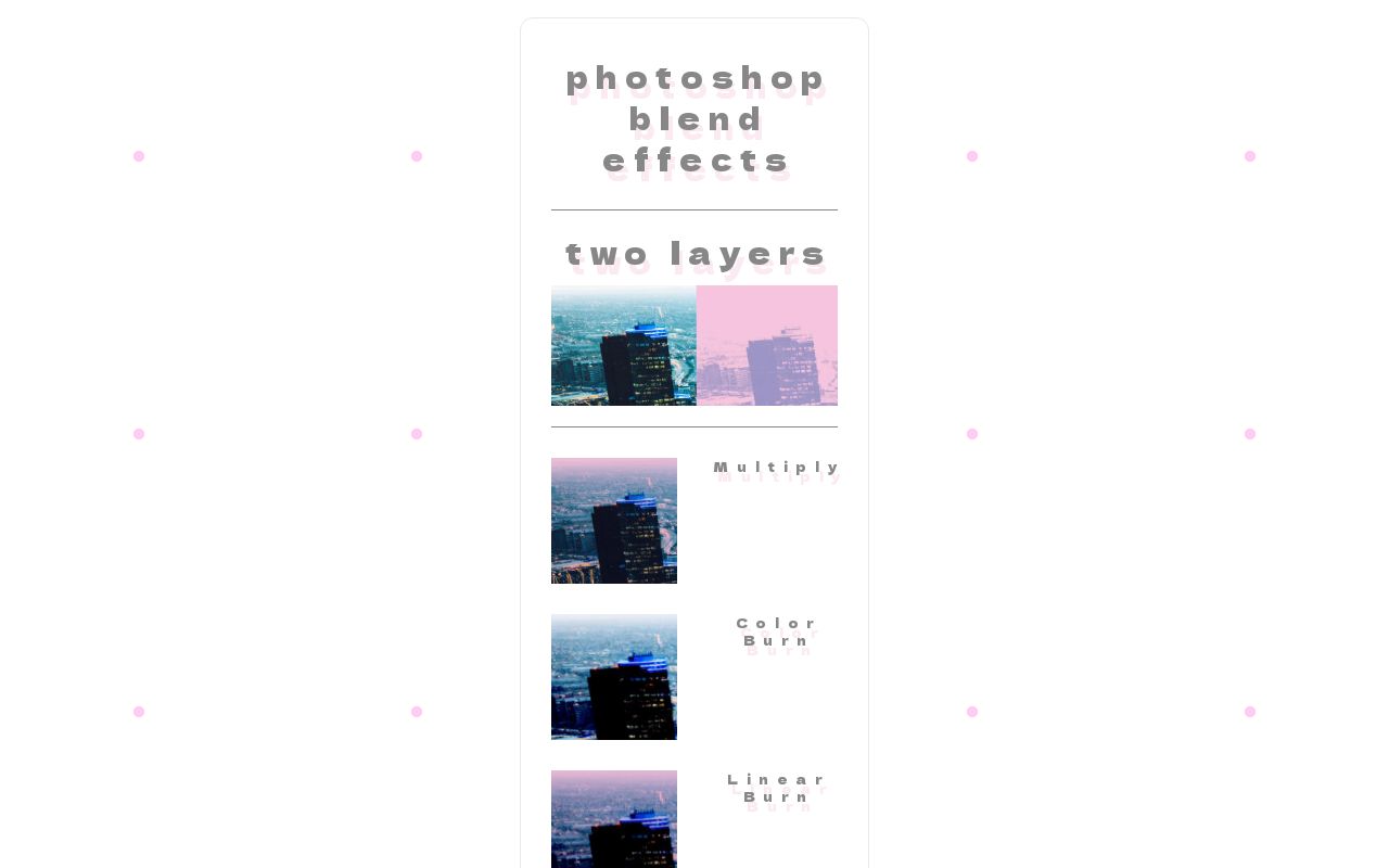 Photoshop Blend Effects